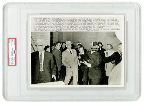 Lot Lee Harvey Oswald Fatally Shot By Jack Ruby Psa Authentic Wire Photo