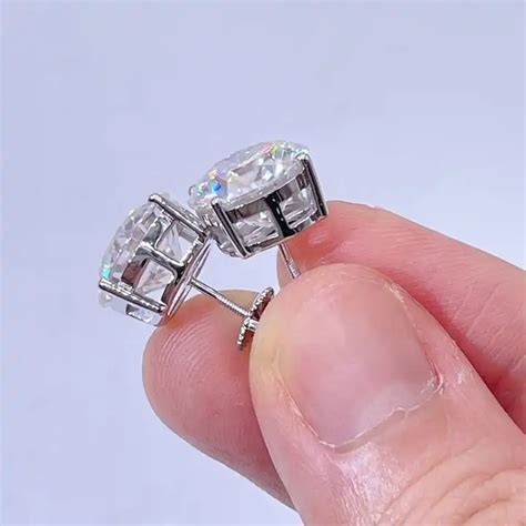 Classic Design 925 Sterling Silver Moissanite Earrings