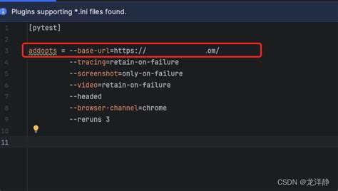 pytest playwrightpytest ini文件中配置base url有头模式 无头模式指定浏览器多浏览器case并行