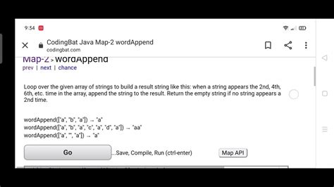 Map 2 Codingbat Answers Youtube