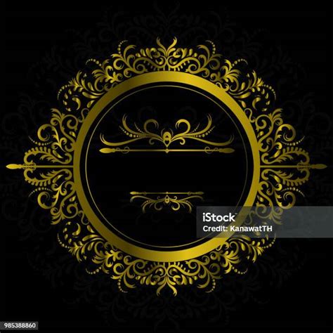 빈티지 장식 요소와 프레임 골드 색상 벡터 일러스트 레이 션 0명에 대한 스톡 벡터 아트 및 기타 이미지 0명 고급 곡선 Istock