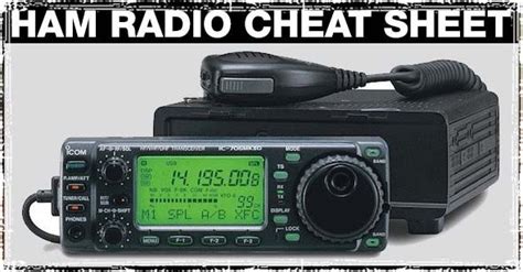 Ham Radio Cheat Sheet With Hf Uhf And Vhf Frequencies