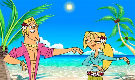 Hawaiian Bridgette And Geoff By Superwaluigi101 On Deviantart
