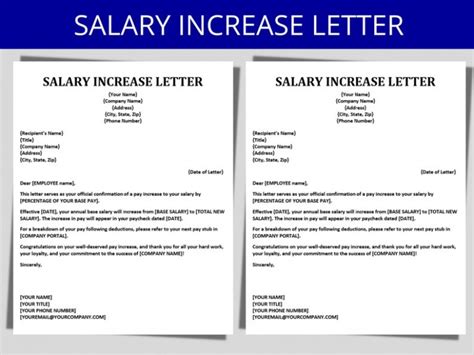 Free Notice Of Salary Increase Template Excel Sample Tacitproject