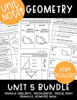 Geometry Unit 5 Bundle By Glee Geometry TPT