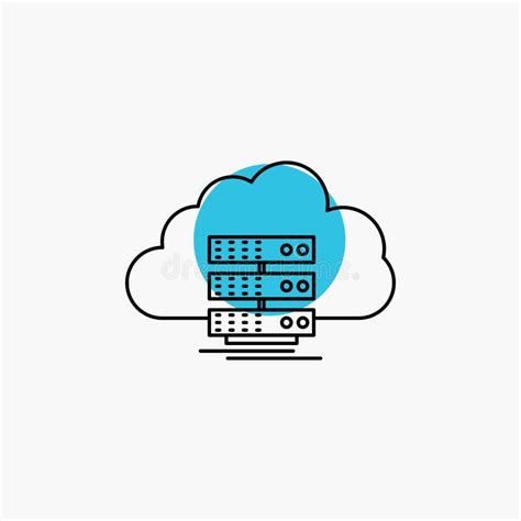 Cloud Storage Computing Data Flow Line Icon Stock Vector Illustration Of Icon Access