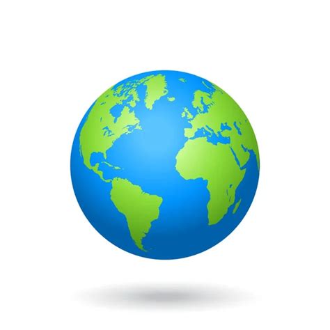 Vector Globe Colored World Map Stock Vector Image By Pingebat 166769862