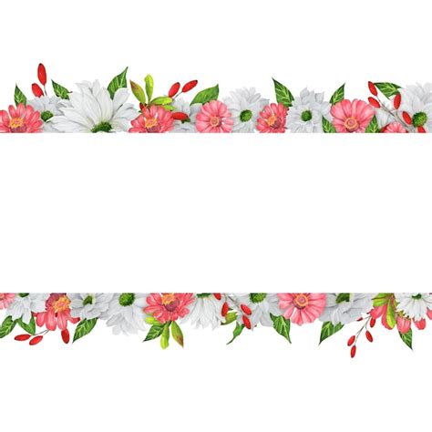 Flower Bottom Border Png Top Bottom Flowers Border Royalty Free
