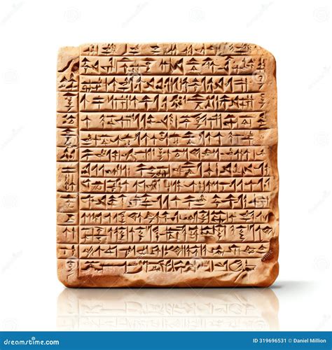 Cuneiform Script On A Clay Tablet Illustration Photo Cartoondealer