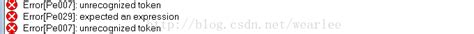 Iar中error Pe007 Unrecognized Token Csdn博客