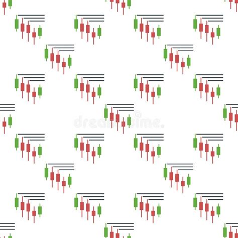 Range Breakout Vector Candlestick Chart Seamless Pattern Stock Vector