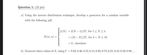 Solved Question 1 25 ﻿ptsa ﻿using The Inverse