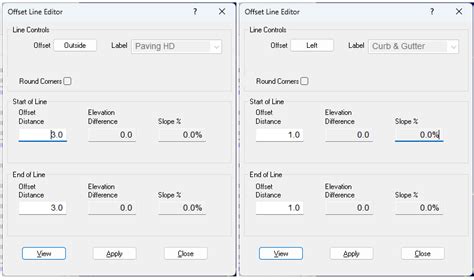 Materials Offset Line