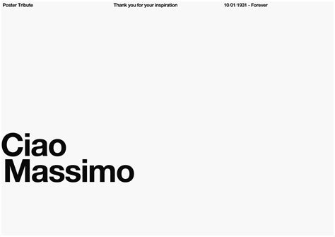 Massimo Vignelli Poster Tribute On Behance Massimo Vignelli Poster Tribute On Behance