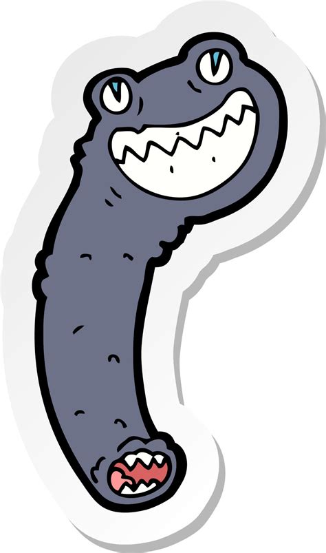 Sticker Of A Cartoon Leech 10374471 Vector Art At Vecteezy