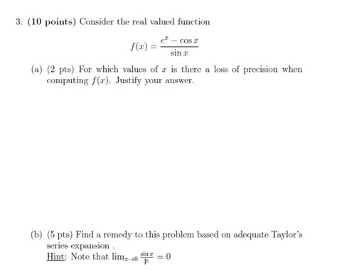 Solved Points Consider The Real Valued Function F X Chegg