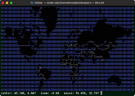 wunderbar vintage mapscii die ascii karte im terminal geoobserver