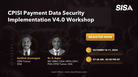 Cpisi Datasecurity Workshop Cybersecuritytraining Sisa Institute