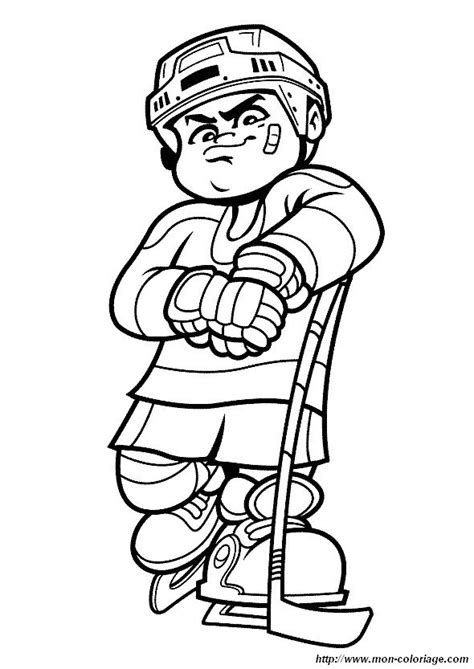 Coloriage De Sport Dessin Hockey Sur Glace à Colorier