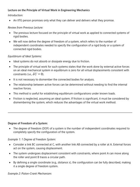 14 Virtual Work Part 2 Pdf Force Physics