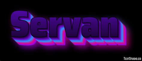 Servan Effet De Texte Et Design De Logos Prénom