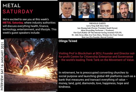 “some Hard Acts To Follow” Prof Olinga Taeed From The Cceg Speaks On Global Show Metal