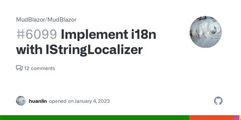 Implement I18n With Istringlocalizer · Issue 6099 · Mudblazor