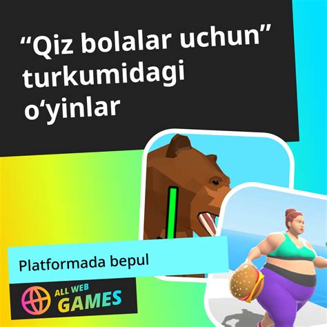 Qiz Bolalar Uchun O‘yinlar — Allwebgamesda Onlayn Bepul O‘ynang