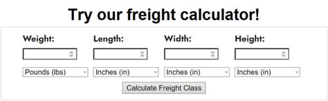 How To Calculate Freigth Class Free Calculator Whwiz