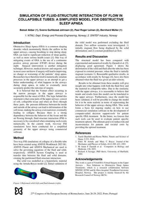 Pdf Simulation Of Fluid Structure Interaction Of Flow In Collapsible