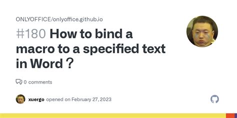 How To Bind A Macro To A Specified Text In Word？ · Issue 180 · Onlyoffice