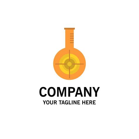 Chemical Flask Reaction Lab Target Business Logo Template Flat Color 18015424 Vector Art At Vecteezy
