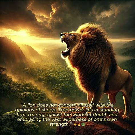 A Lion Does Not Concern Himself With The Opinions Of Sheep
