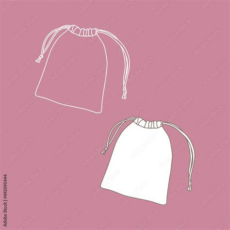 Fabric Bag With String Packaging Template Mock Up Delivery Service Concept Copy Space Linear Fabric Bag With String Packaging Template Mock Up Delivery Service Concept Copy Space Linear