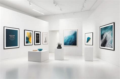 Premium Ai Image Diverse Showcase Art Exhibition Gallery Mockup With