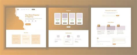 Website Design Template Vector Business Background Landing Web Page