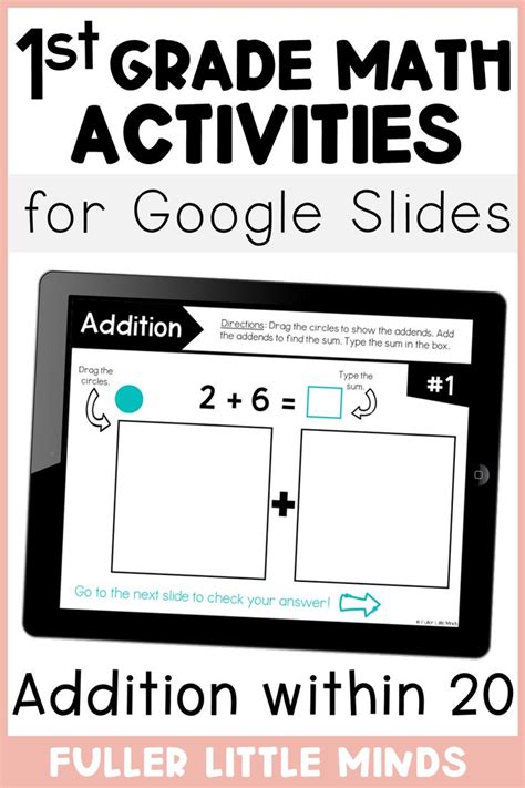 Addition Within First Grade Math Activity For Google Slides Math Activities First Grade