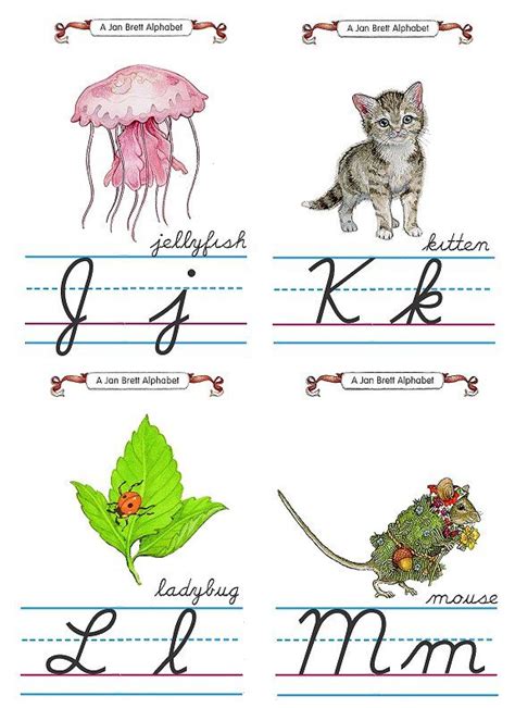 Cursive Alphabet Flashcards Educational Images Picstank