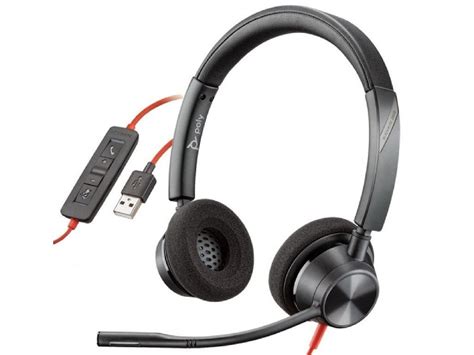 Wired Black Wit Red Lineing Poly Plantronics Blackwire Headset At Piece In Chennai
