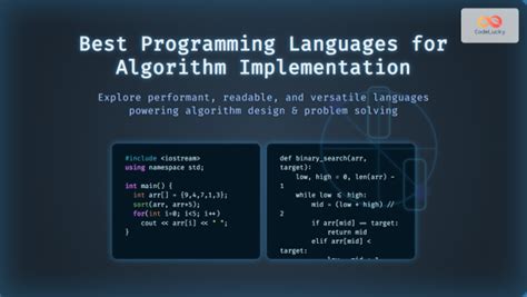 Best Programming Languages For Algorithm Implementation A Complete Guide With Examples Codelucky