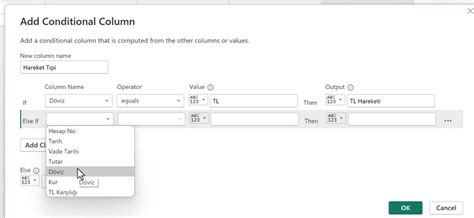 power query ile conditional sütun ekleme powerbi İstanbul