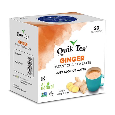 Ginger Chai Tea Latte Single Serve Quiktea