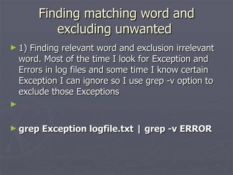 practical example of grep command in unix ppt