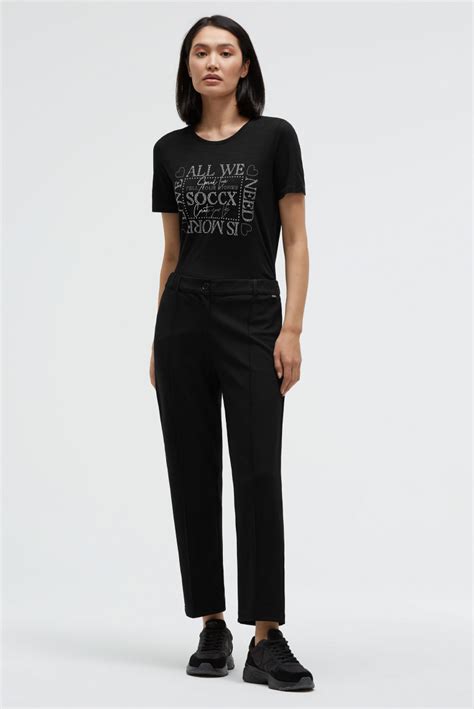 Camp David And Soccx Stoffhose Aus Interlock Mit Biesen Black