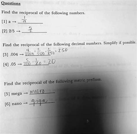 Reciprocal Questions