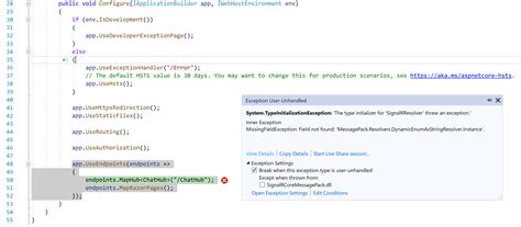 Aspnetcoresignalrprotocolsmessagepack Broken Under Latest
