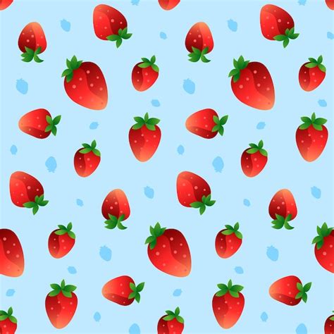 Premium Vector Strawberry Vector Seamless Pattern