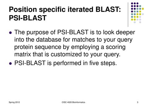 Ppt Position Specific Iterated Blast Psi Blast Powerpoint