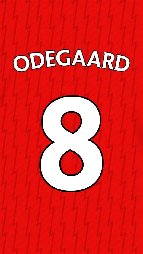 Odegaard 8 Arsenal Home Kit 20232024 Wallpaper In 2024