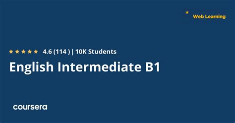 English Intermediate B1 Coursera